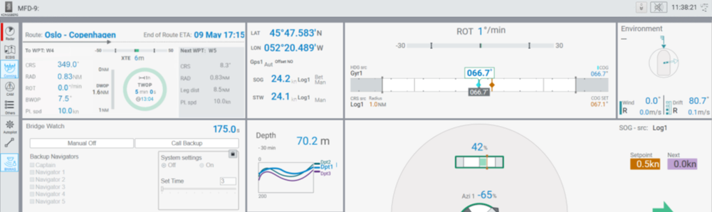 Kongsberg Conning Display | Integrated Navigation & Alarm System ...